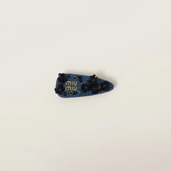 Miu Miu Denim Hair Clip