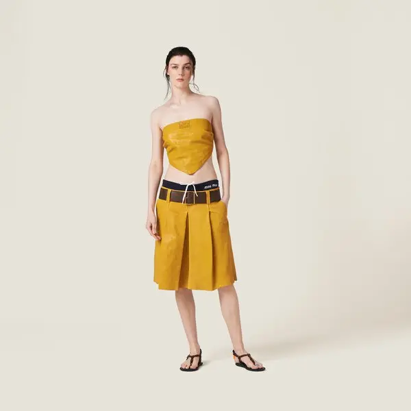 Miu Miu Nappa Leather Skirt