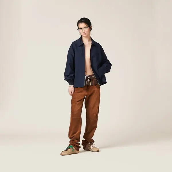 Miu Miu Suede Pants - Cinnamon | Editorialist