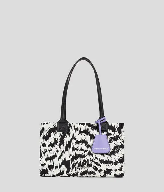 KARL LAGERFELD K/skuare Medium Zebra Tote Bag
