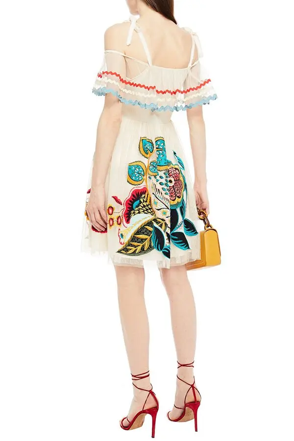 karen millen floral embroidered dress Yellow Floral Embroidered One Shoulder Dress - Maxi Dresses main image 0