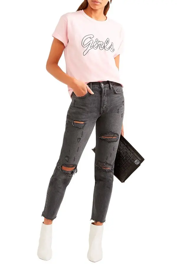 GRLFRND High-rise Slim-leg Jeans