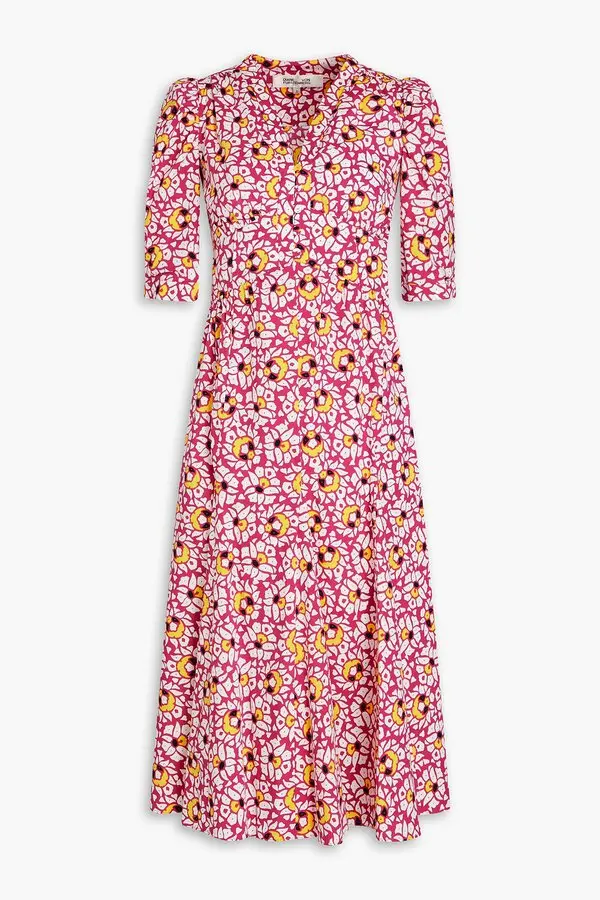 Diane Von Furstenberg Melissa Printed Midi Dress