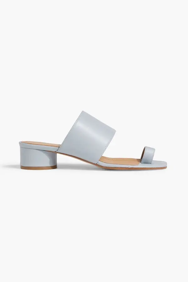 MAISON MARGIELA Tabi Split-toe Leather Mules - Slate Blue