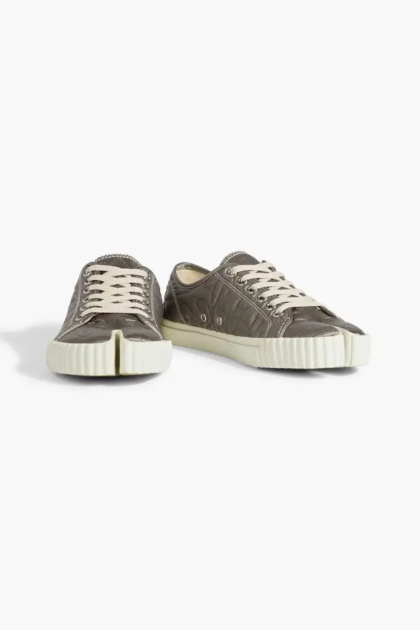 adidas gazelle silver green womens Leather Tabi Sneaker 11