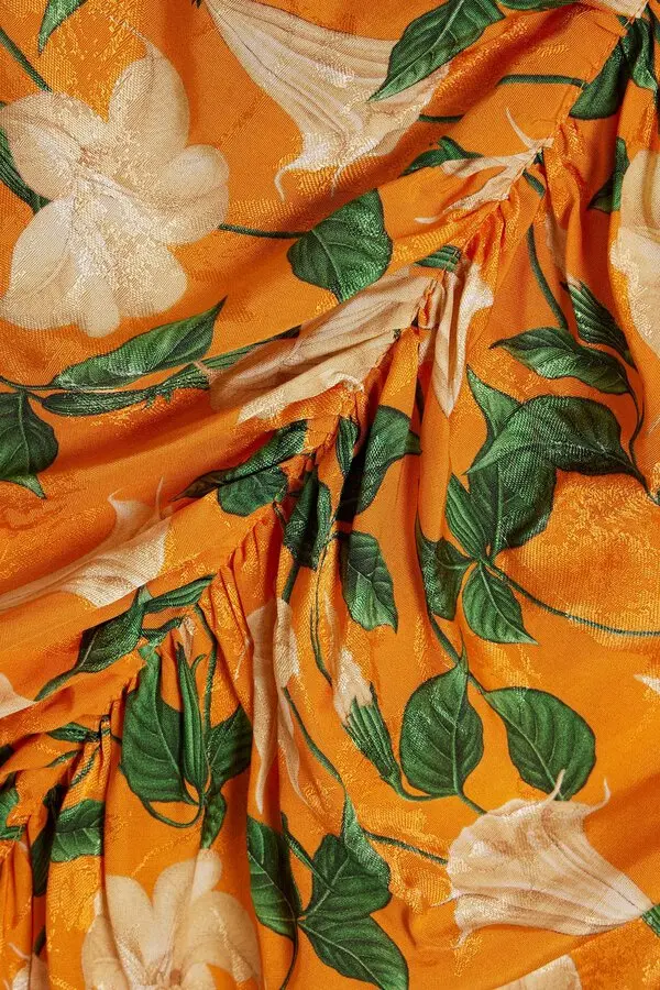 agua bendita orange dress Agua Bendita Linen Long Dress - Orange Dresses, Clothing - WAGUB26795