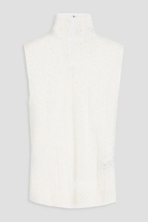 Missoni Crochet-knit Wool-blend Turtleneck Top