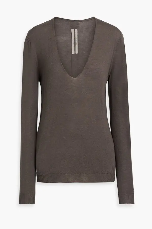 Rick Owens Wool Sweater - Taupe