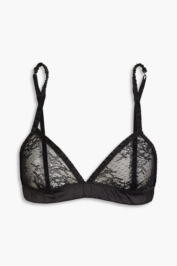 Love Stories Uma Corded Lace Triangle Bra - Black
