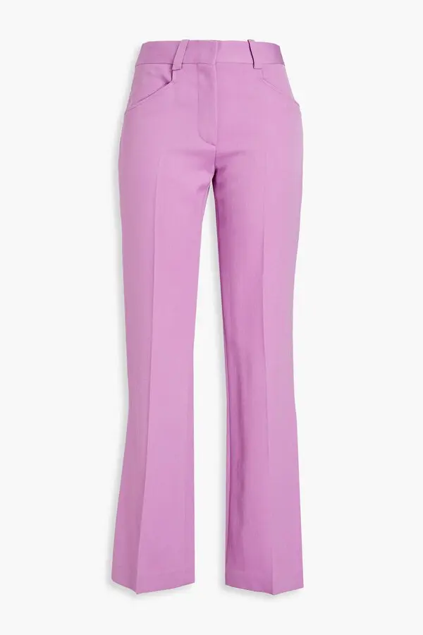 Victoria Beckham Wool-twill Straight-leg Pants - Lilac