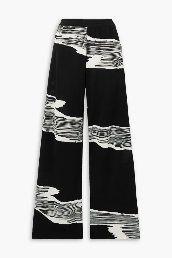 Missoni Spacedyed Intarsia Wool Wide-leg Pants