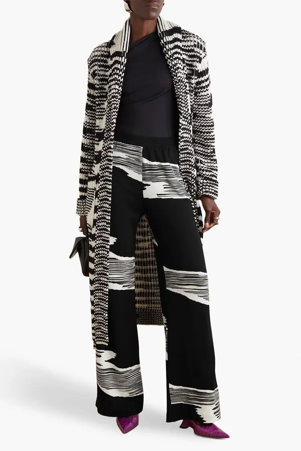 Missoni Spacedyed Intarsia Wool Wide-leg Pants