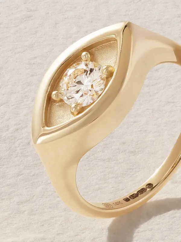 SYDNEY EVAN 14-karat Diamond Evil Eye Ring