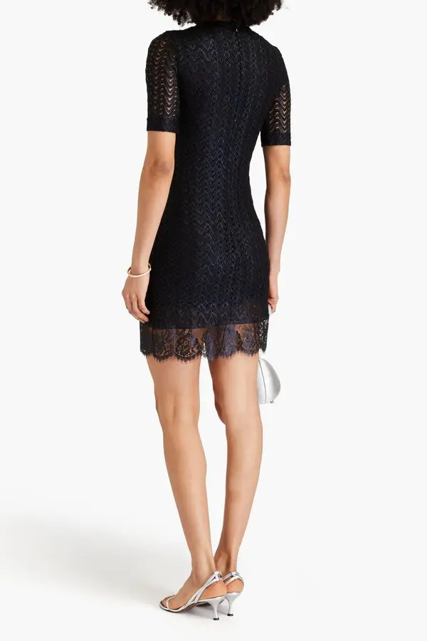 Missoni Metallic Crochet-knit Mini Dress