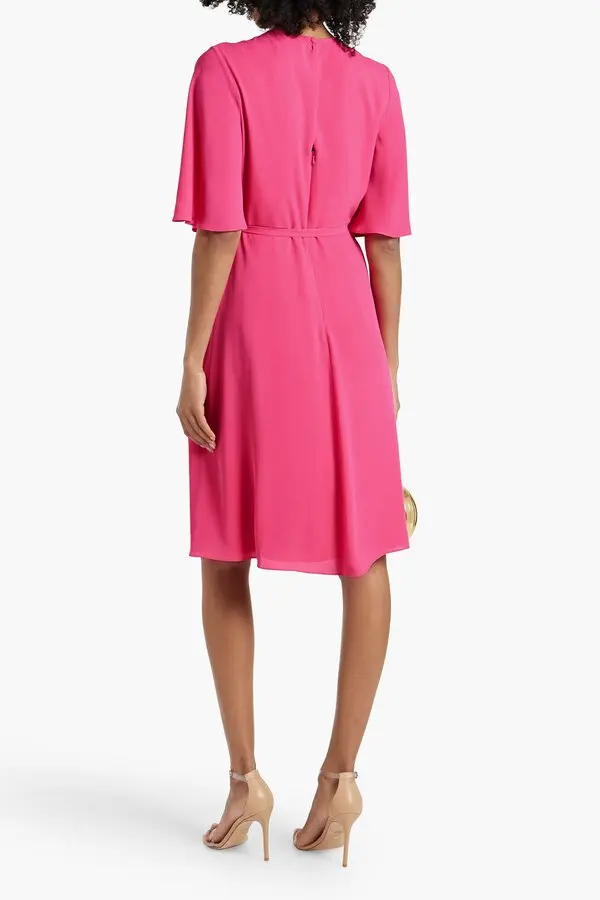 Pleated Crepe Dress