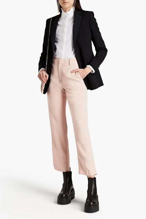 Red Valentino Satin-crepe Straight-leg Pants
