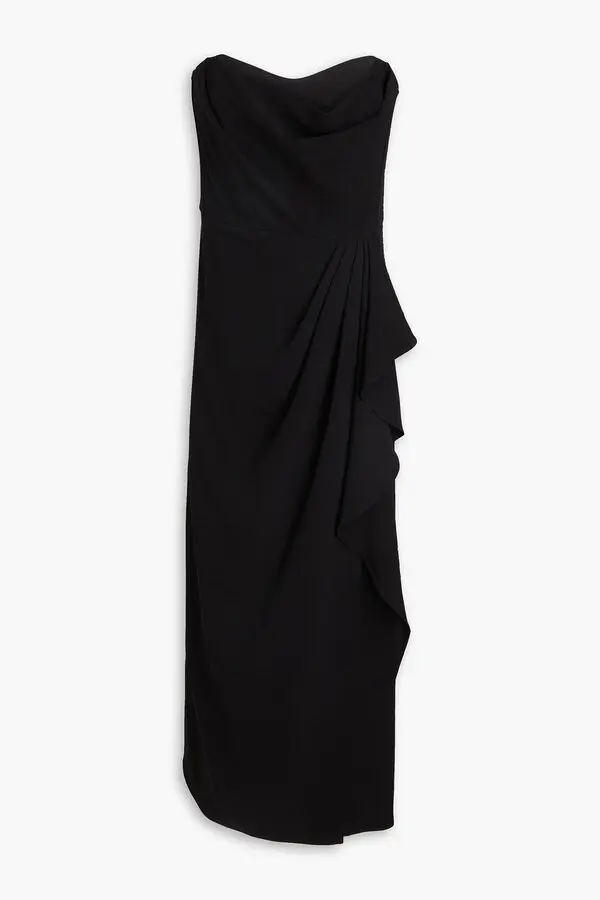 Simkhai Keelan Strapless Wrap-effect Crepe Midi Dress