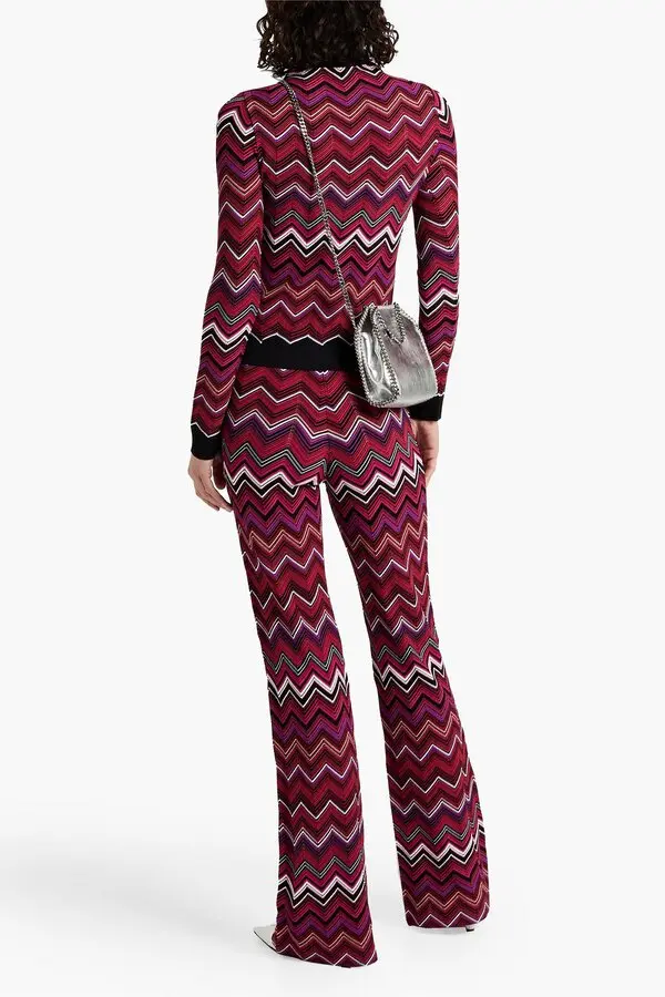 Missoni Crochet-knit Flared Pants - Tomato Red
