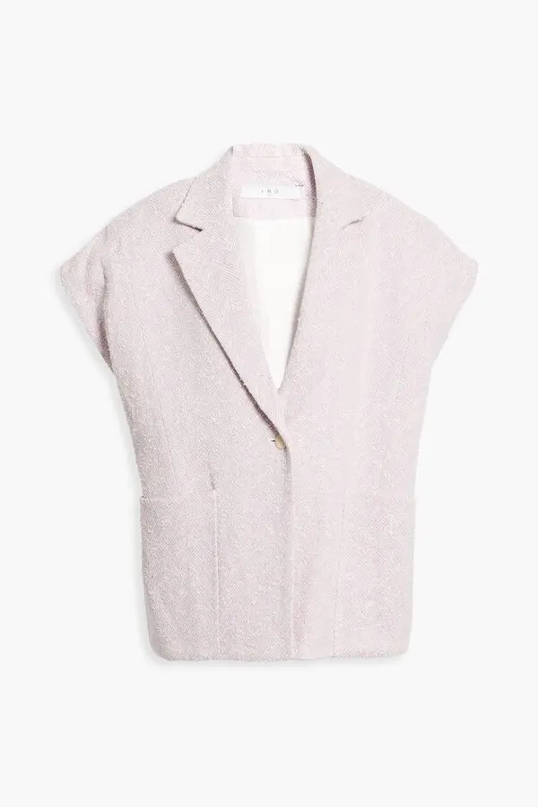 IRO PARIS Uvani Linen-blend Tweed Jacket - Baby Pink