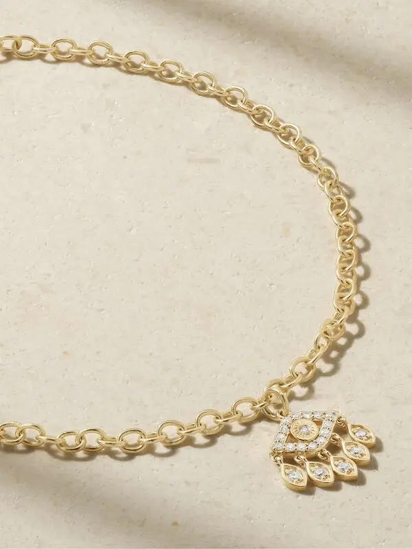 SYDNEY EVAN Evil Eye Diamond Anklet
