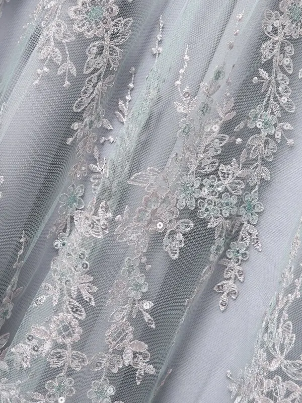 Naeem Khan Embroidered Sequin-embellished Tulle Gown