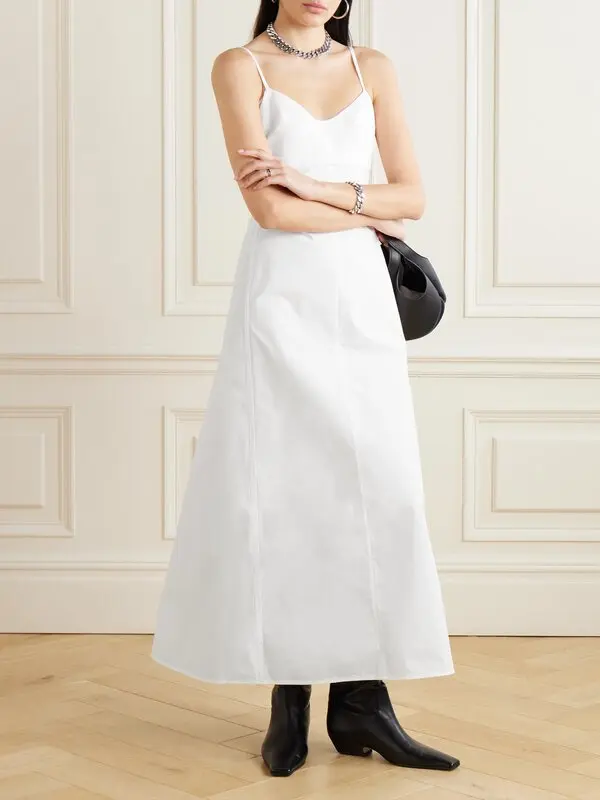 Victoria Beckham Cami Paneled Maxi Dress In White - 50% Off | Editorialist