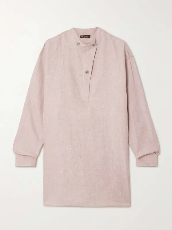Loro Piana Linen, Wool And Silk-blend Blouse