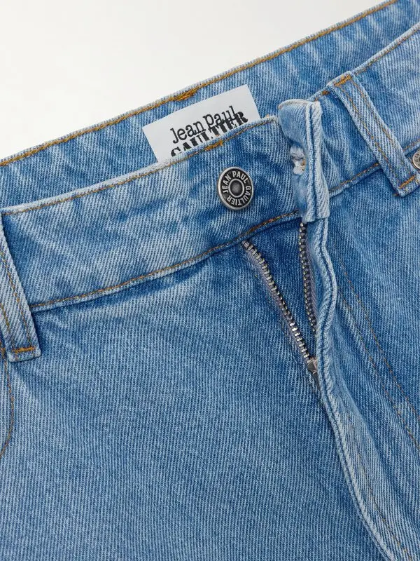 JEAN PAUL GAULTIER Layered High-rise Wide-leg Jeans
