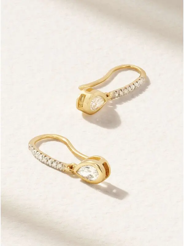 Mateo 14-karat Diamond Dangle Earrings