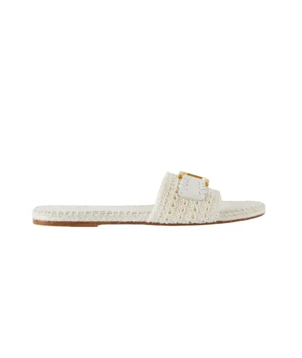 Chloé Marcie Crocheted Slides - Off-white