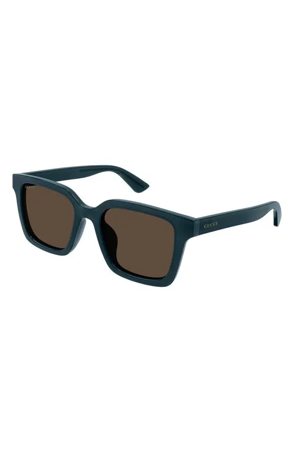 Gucci 54mm Square Sunglasses - Blue | Editorialist display picture 2