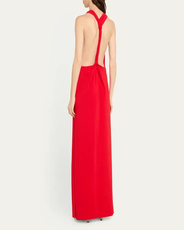 Proenza Schouler Faye Backless Gown - Red