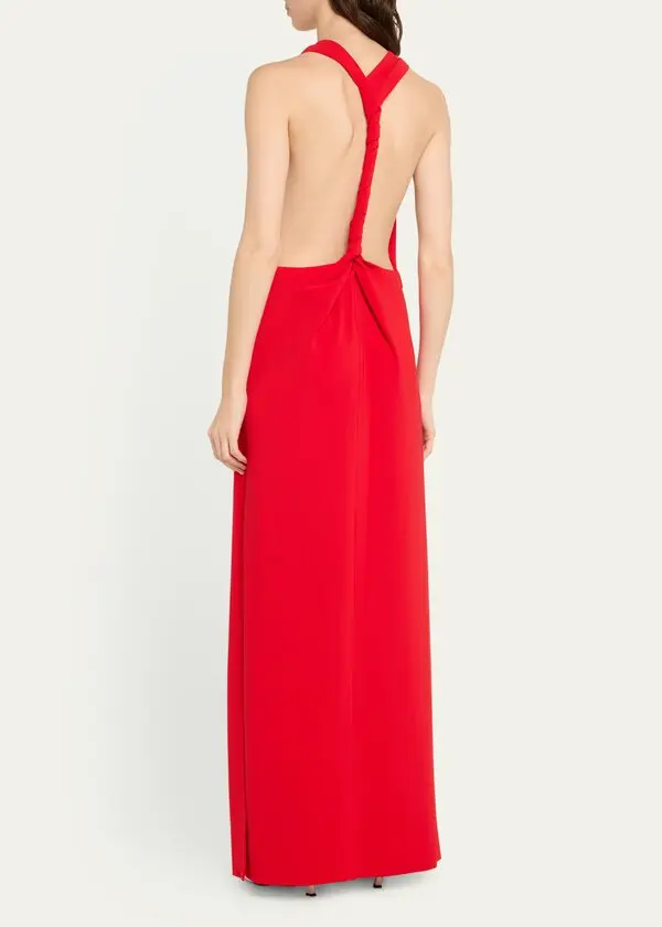 Proenza Schouler Faye Backless Gown - Red