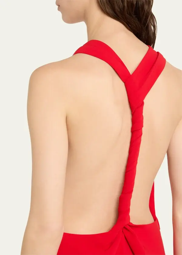 Proenza Schouler Faye Backless Gown - Red