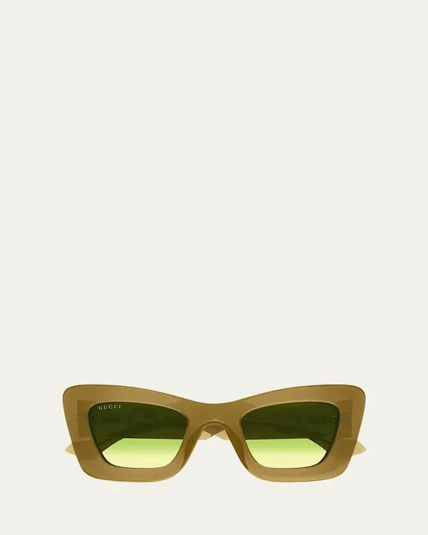 Gucci Gg Plastic Cat-eye Sunglasses - Brown