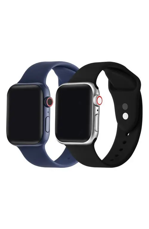 POSH TECH The Assorted 2-pack Apple Watch® Straps - Black/navy