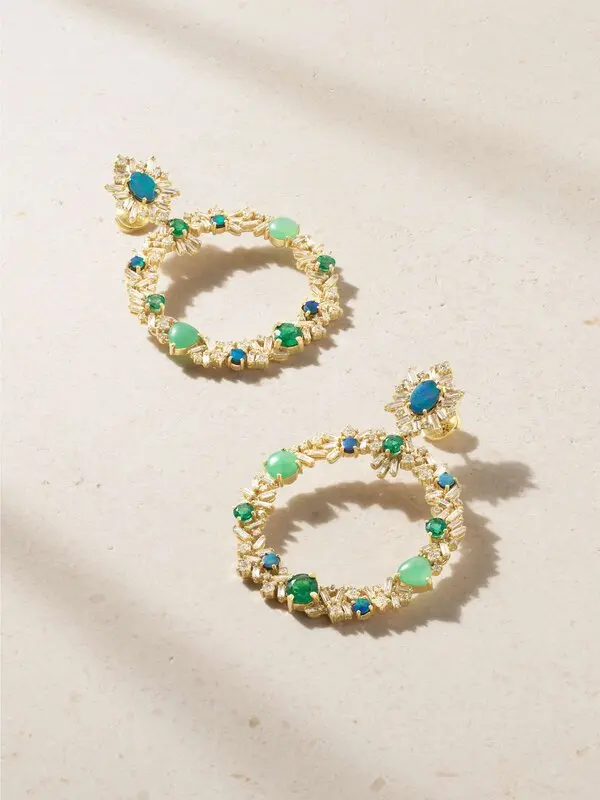 SUZANNE KALAN 18-karat Multi-stone Earrings