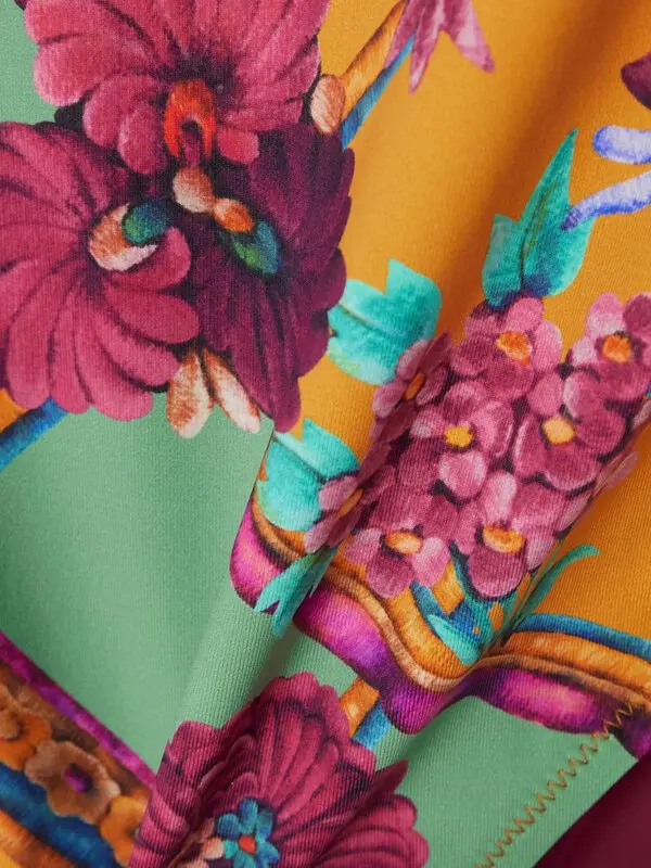 La DoubleJ Goddess One-shoulder Printed Swimsuit