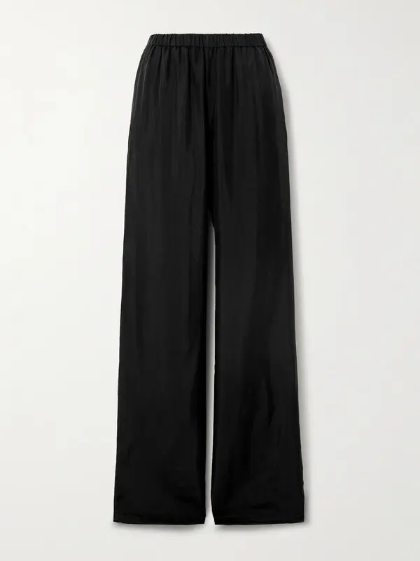 ANN DEMEULEMEESTER Dela Wide-leg Silk-jersey Pants