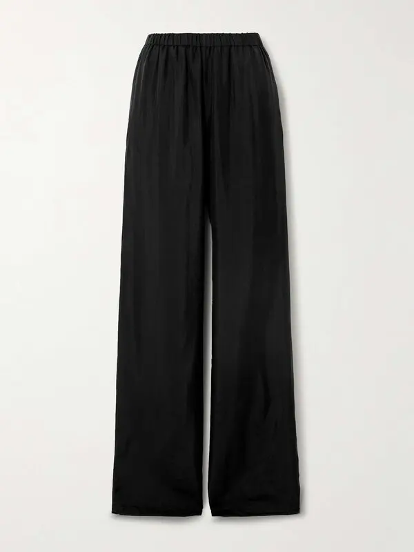 ANN DEMEULEMEESTER Dela Wide-leg Silk-jersey Pants