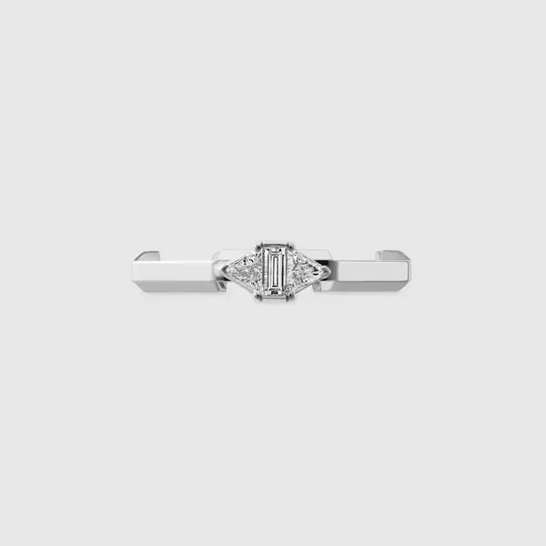 Gucci Link To Love 18k Diamond Ring White Gold Editorialist