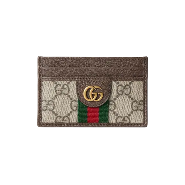 Gucci Ophidia Card Case Gg Canvas - Beige
