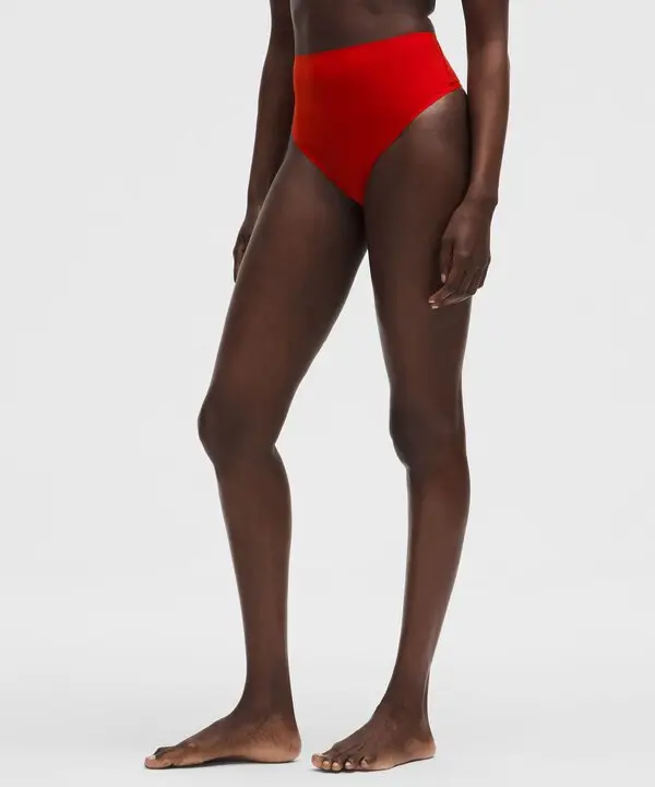 Lululemon Wundermost Ultra-soft Nulu High-waist Thong Underwear - Oxford Red
