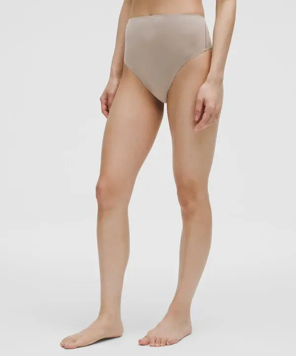 Lululemon Wundermost Ultra-soft Nulu High-waist Thong Underwear - Warm Ash Grey