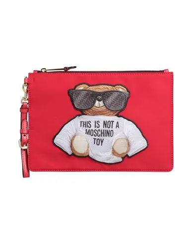 Moschino Textile Fiber Clutch - Burgundy