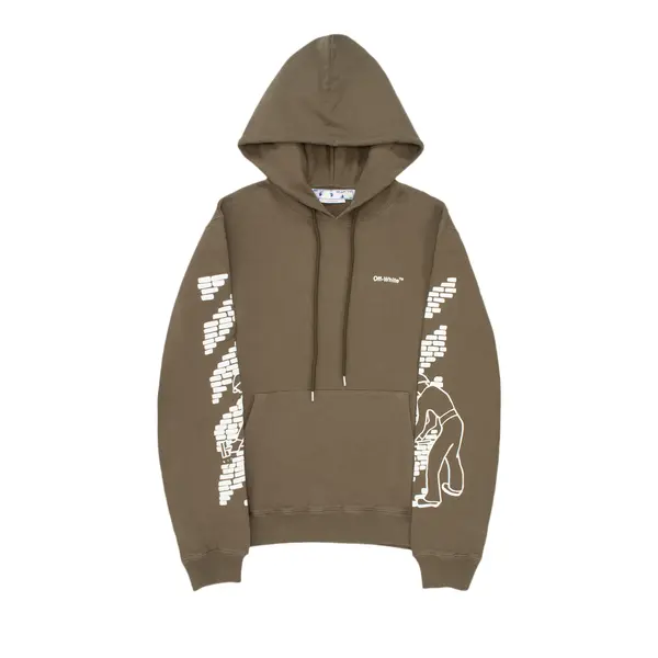 Off-White Bricks Slim Hoodie - Green