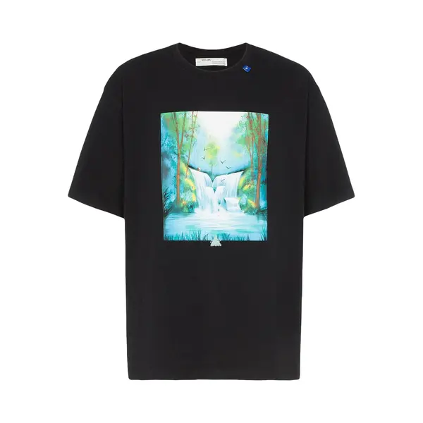 Off-White Waterfall Short Sleeve Over Tee / Multicolor