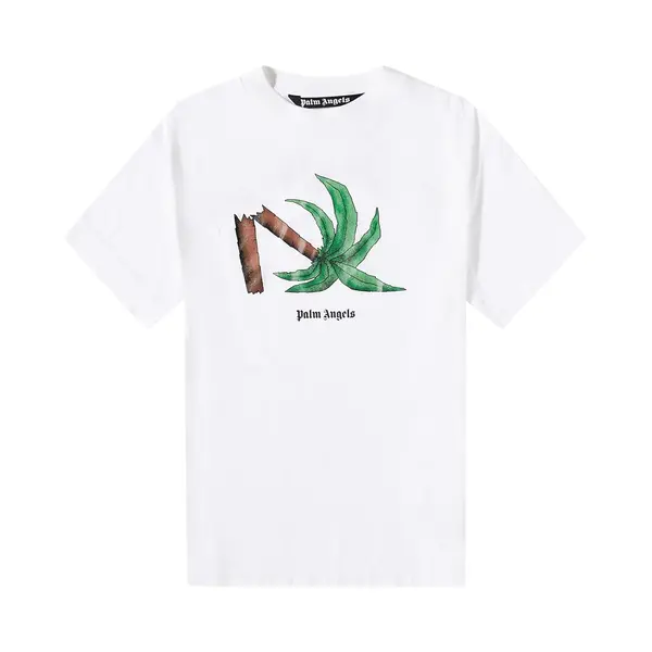 Palm Angels Broken Palm Classic Tee - White