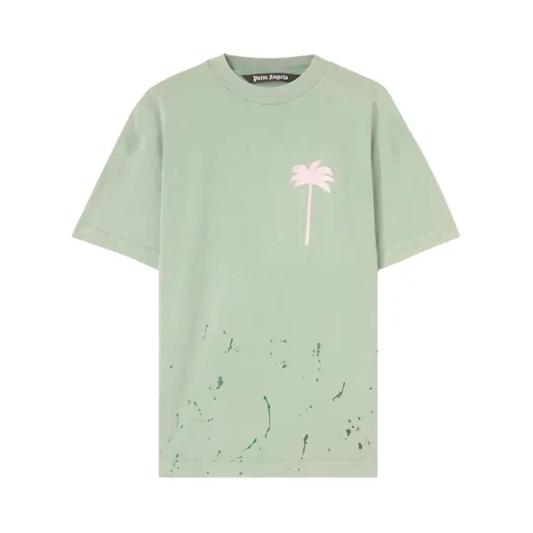 Palm Angels Pxp Painted Classic T-shirt - Green