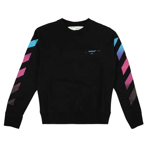 Off-White Striped Crewneck Sweatshirt - Black